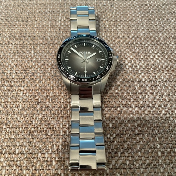 Fossil | Accessories | Men Fossil Decker Black Dial Stainless Steel ...